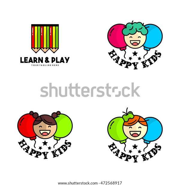 Playgroup Preschool Kindergarten Logo Template Stock Vector (Royalty ...