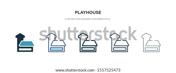 Playhouse Icon Different Style Vector Illustration Stock Vector ...