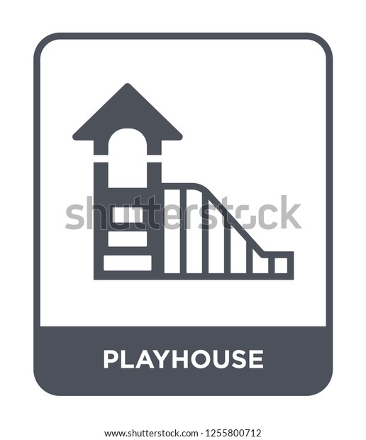 Playhouse Icon Vector On White Background Stock Vector (Royalty Free ...