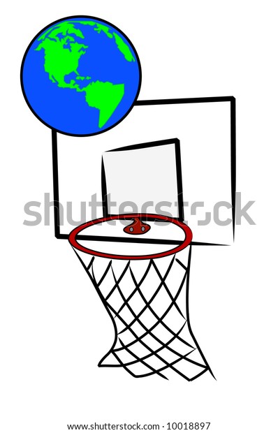 Playing Basketball Earth Globe Vector Stock Vector (Royalty Free ...