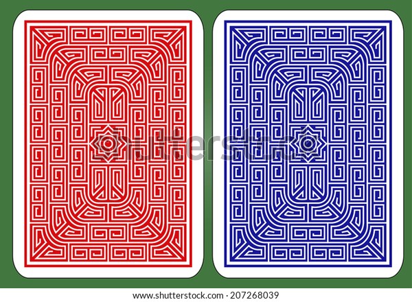 Playing Card Back Designs Stock Vector (Royalty Free) 207268039 ...