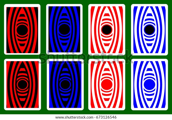 Playing Card Back Designs Eye Pattern Stock Vector (Royalty Free ...
