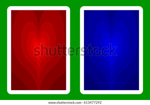 Playing Card Back Designs Heart Pattern Stock Vector (Royalty Free ...