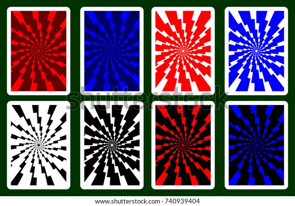 Playing Card Back Designs Lightning Bolt Stock Vector (Royalty Free ...
