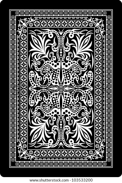 Playing Card Back Side 62x90 Mm Stock Vector (Royalty Free) 103533200