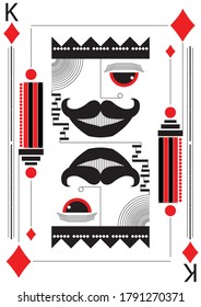 Playing Card Design Vector King Stock Vector (Royalty Free) 1791270371 ...