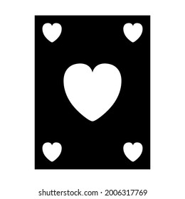 Playing Card Heart Icon Vector Black Stock Vector (Royalty Free ...