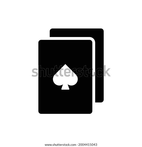 Playing Card Icon Gamble Icon Bet Stock Vector (Royalty Free) 2004415043