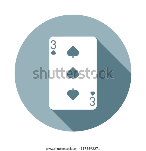 Playing Card Peak Three Cards Icon Stock Vector (Royalty Free ...