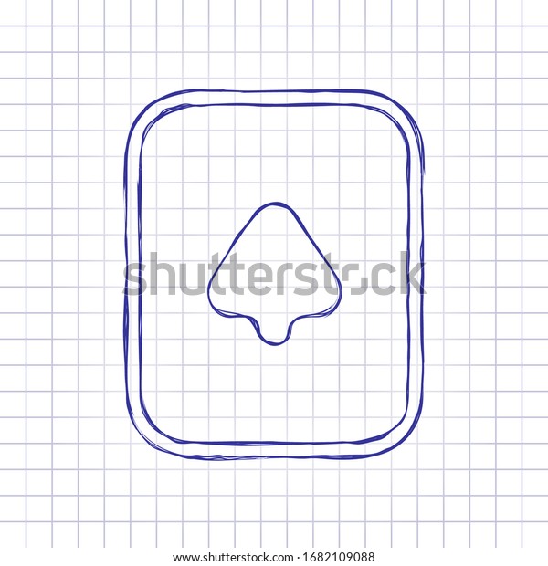 Playing Card Spades Hand Drawn Picture Stock Vector (Royalty Free ...