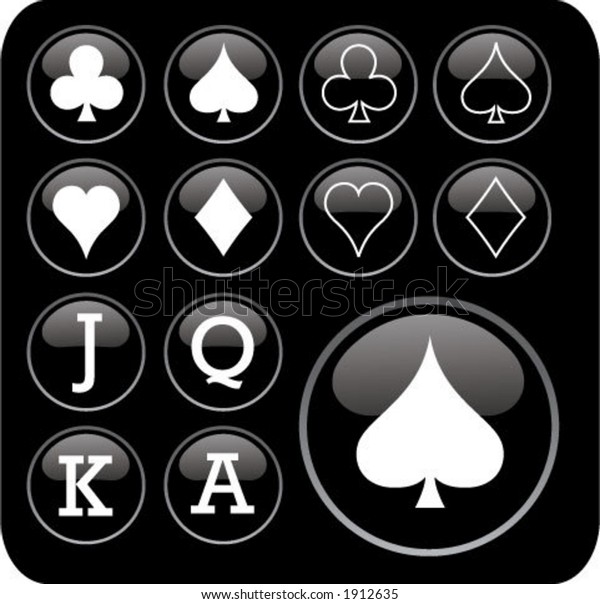Playing Card Symbols Stock Vector (Royalty Free) 1912635