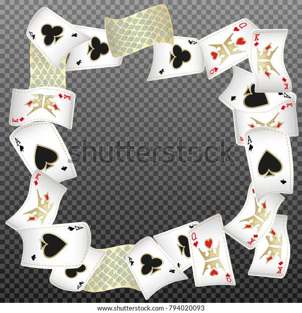 Playing Cards Border On Transparent Background : image vectorielle de ...