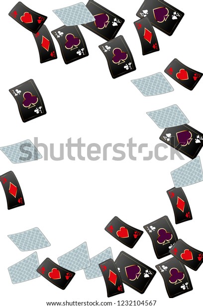 Playing Cards Border On White Background Stock Vector (Royalty Free ...