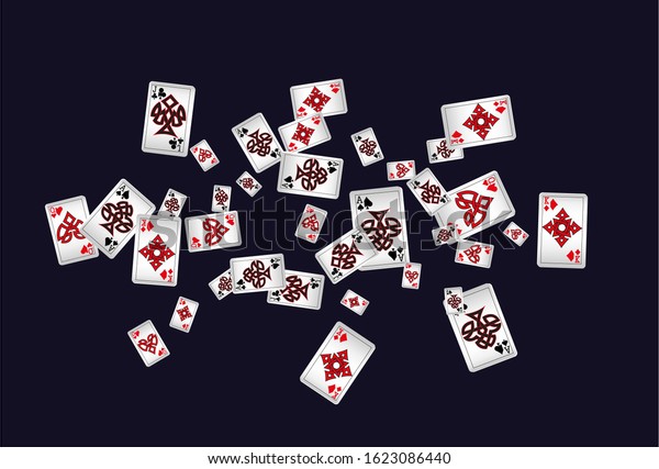 Playing Cards Fire On Black Background Stock Vector (Royalty Free ...