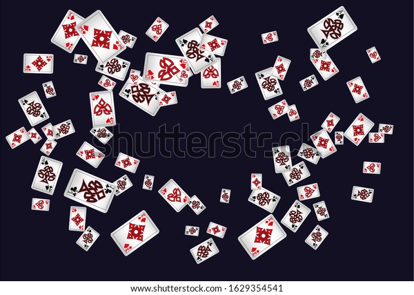 Playing Cards Fire On Black Background Stock Vector (Royalty Free ...