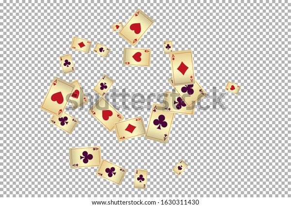Playing Cards Fire On Transparent Background Stock Vector (Royalty Free ...