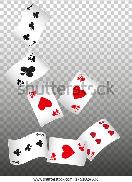 Playing Cards Fire On Transparent Background Stock Vector (Royalty Free ...