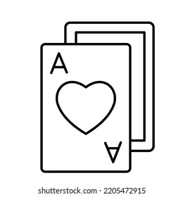 Playing Cards Outline Vector Icon Which Stock Vector (Royalty Free ...