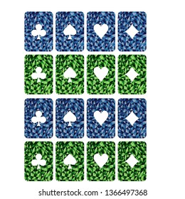 Playing Cards Set Low Poly Style Stock Vector (Royalty Free) 1366497368 ...