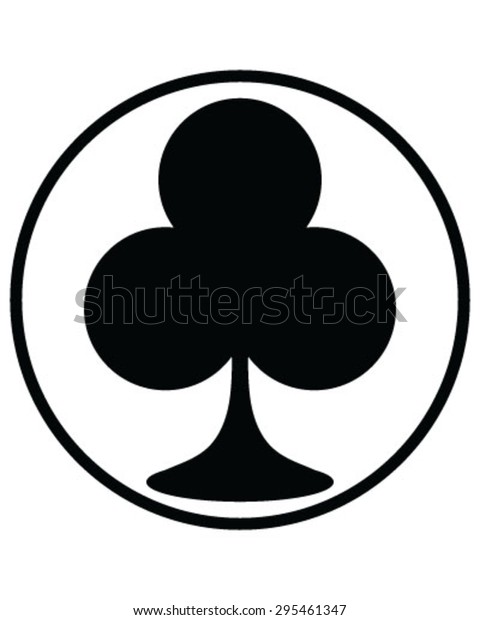 Playing Cards Symbol Club Vector Isolated Stock Vector (Royalty Free ...
