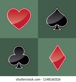Poker Playing Card Suit Spades Outline: vector de stock (libre de ...