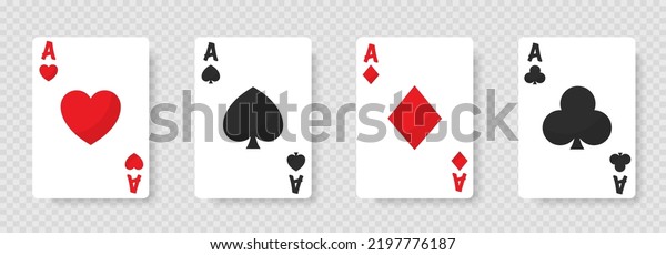 Playing Cards Vector Illustration Ace Playing Stock Vector (Royalty ...