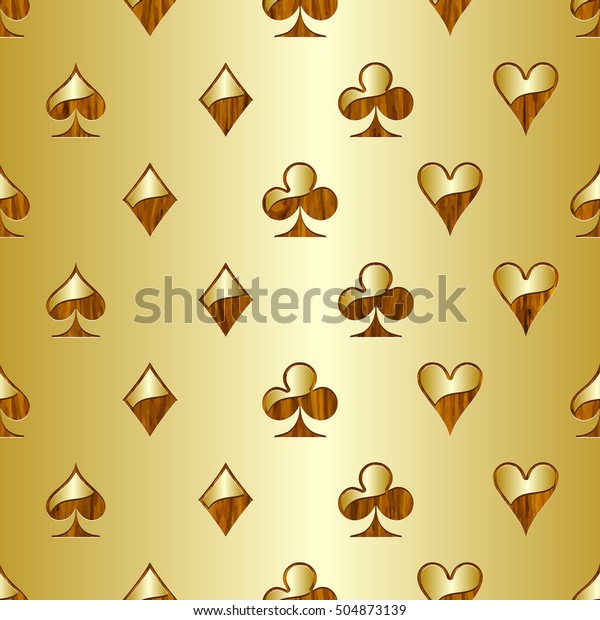 Playing Cards Yellow Gradient Seamless Background Stock Vector (Royalty ...