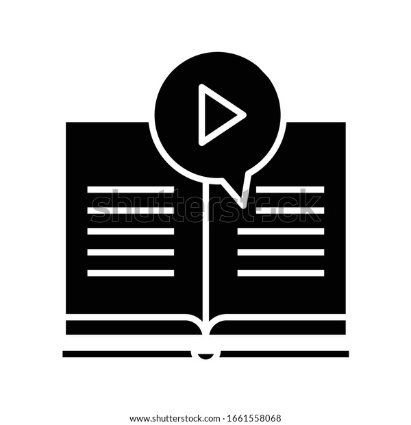 Playing Information Black Icon Concept Illustration Stock Vector ...