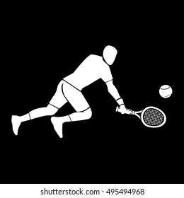 Playing Tennis Icon Stock Vector (Royalty Free) 495494968 | Shutterstock