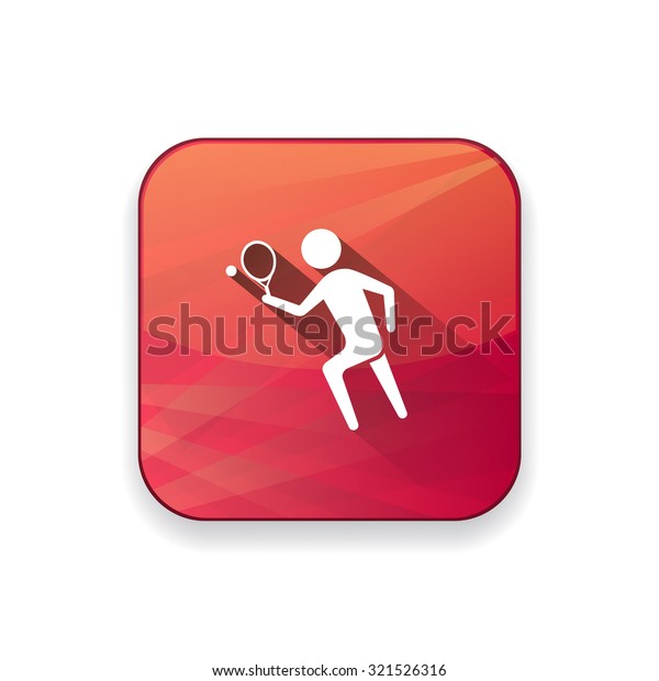 Playing Tennis Icon Stock Vector (Royalty Free) 321526316 | Shutterstock