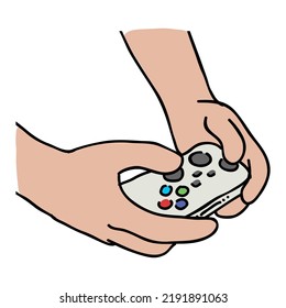 376 Hand holding controller drawing Images, Stock Photos & Vectors ...
