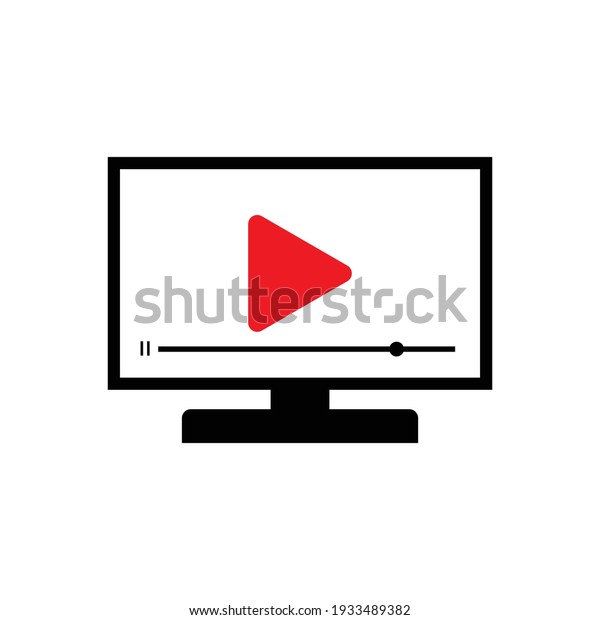 Playing Video Icon Vector Illustration Stock Vector (Royalty Free ...