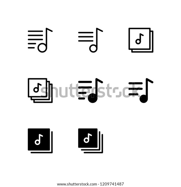 Playlist Icon Logo Vector Symbol Music Stock Vector (Royalty Free ...