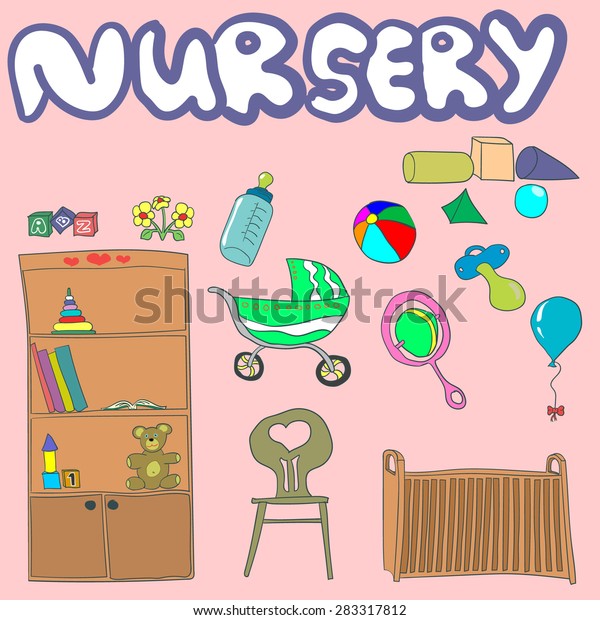 Playroom Drawing Hand Stock Vector (Royalty Free) 283317812 | Shutterstock