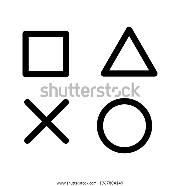 Playstation Icon Game Black White Stock Vector (Royalty Free ...