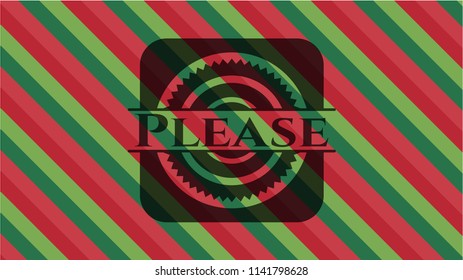 Please Christmas Emblem Background Stock Vector (Royalty Free ...