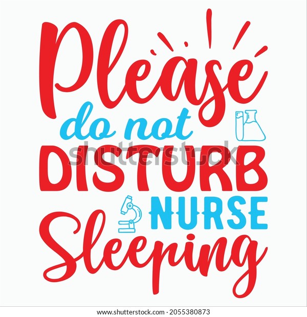 Please Do Not Disturb Nurse Sleeping Stock Vector (Royalty Free ...