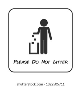 Please Do Not Litter Sign Vector Stock Vector (Royalty Free) 1822505711 ...