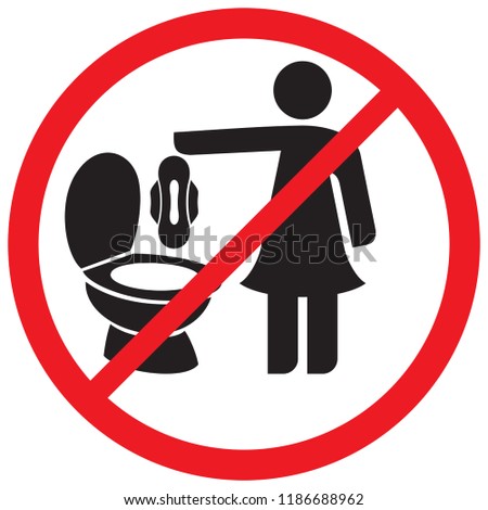 Please Do Not Throw Sanitary Napkin Stock Vector (Royalty Free ...