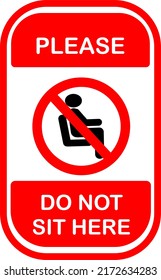 Please Dont Sit Here Icon Vector Stock Vector (Royalty Free) 2172634283 ...