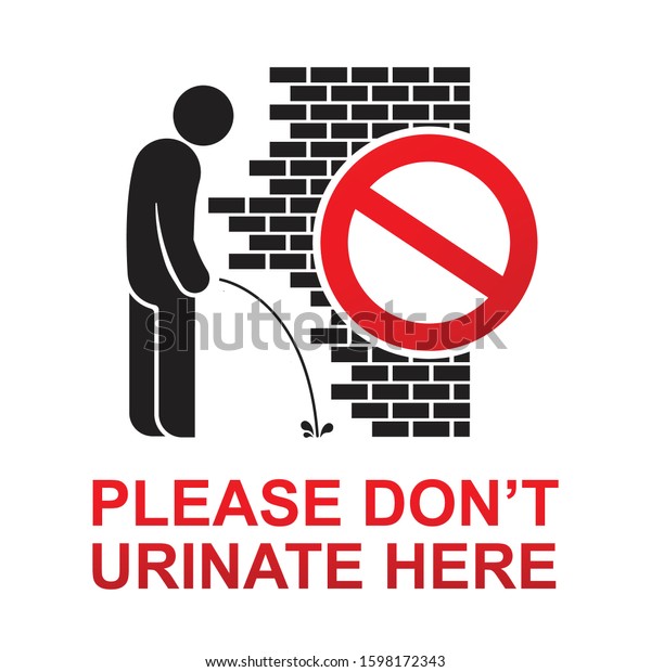 Please Dont Urinate Here Sign Vector: เวกเตอร์สต็อก (ปลอดค่าลิขสิทธิ์ ...