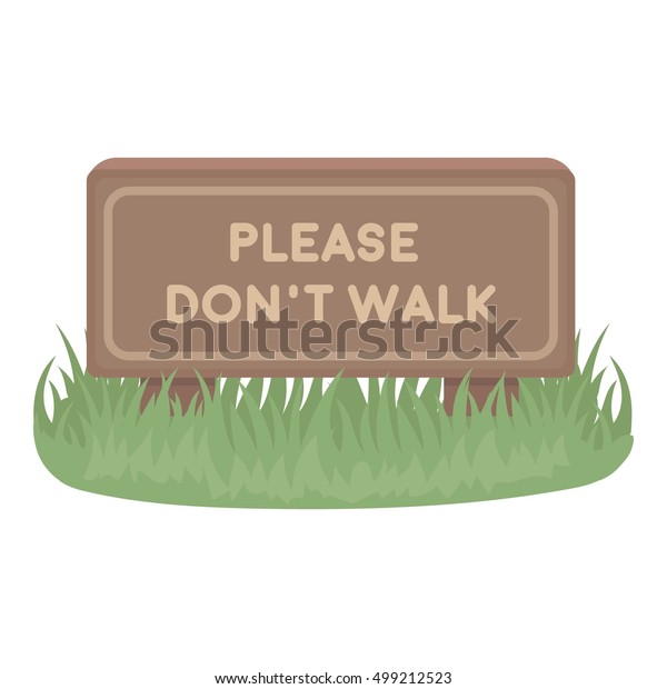 Please Dont Walk Icon Cartoon Style Stock Vector (Royalty Free ...