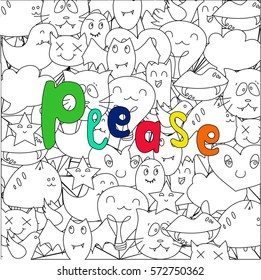 Please Doodle Hipster Background Stock Vector (Royalty Free) 572750362 ...