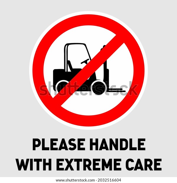 Please Handle Extreme Care Symbol Sign Stock Vector (Royalty Free ...