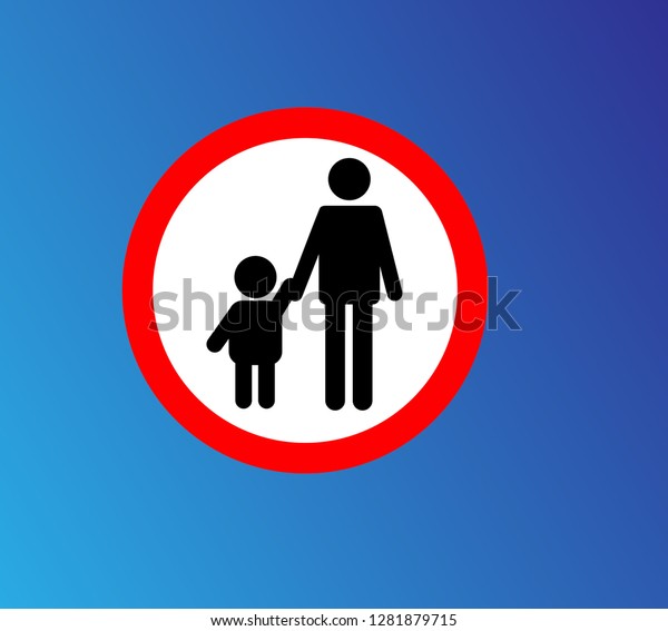 Please Hold Your Child Sign Swimming Stock Vector (Royalty Free ...