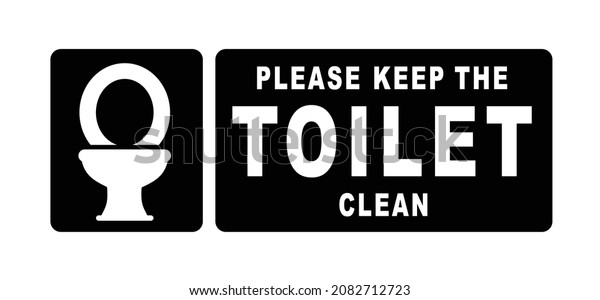 Please Keep Toilet Clean Wc Icon Stock Vector (Royalty Free) 2082712723 ...
