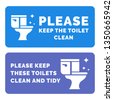 Keep Toilet Clean Sign Photos, Images and Pictures