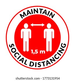 Maintain Social Distancing Keep Safe Distance: เวกเตอร์สต็อก (ปลอดค่า ...