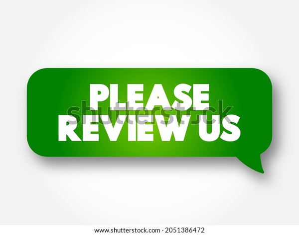 Please Review Us Text Message Bubble Stock Vector (Royalty Free ...