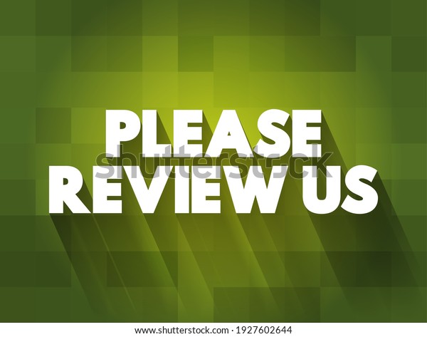 Please Review Us Text Quote Concept Stock Vector (Royalty Free ...